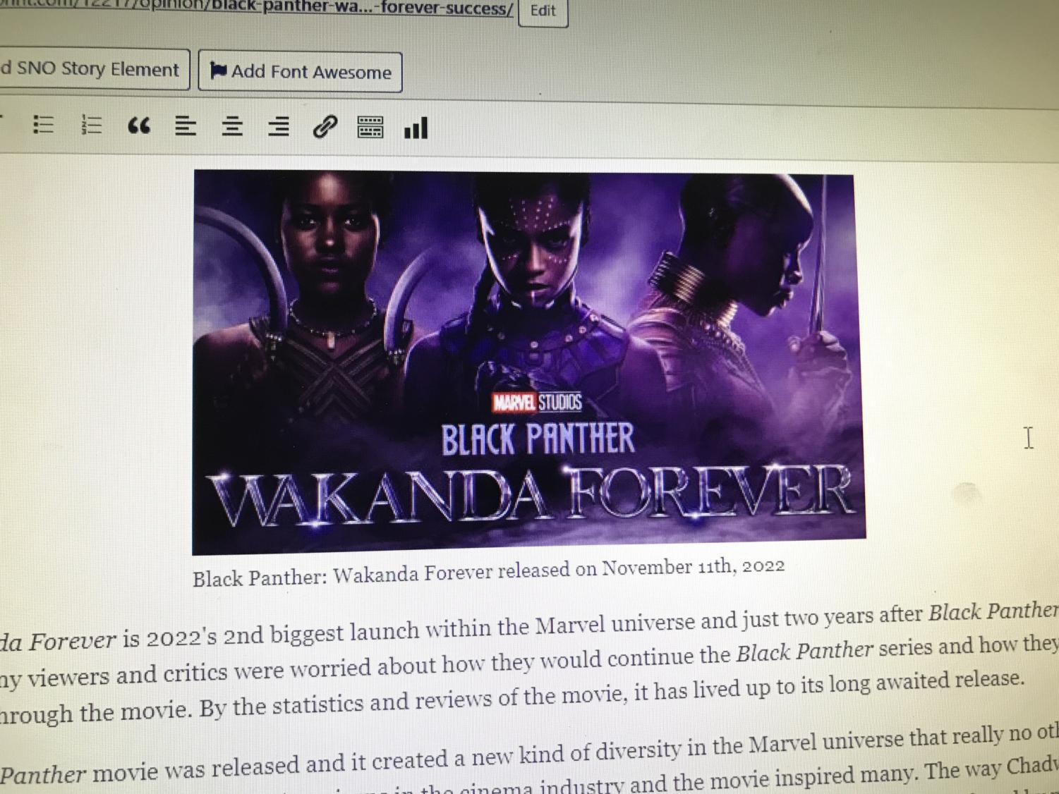 Black Panther: Wakanda Forever Success! – PawPrint